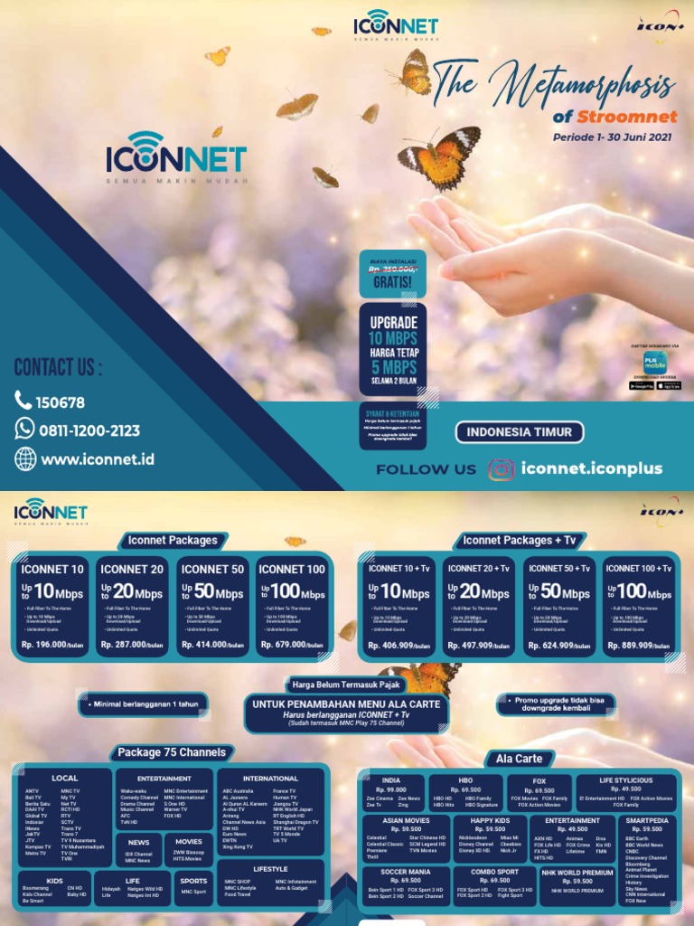 Iconnet Brosur - Juni 2021 - A4 - Indonesia Timur | PDF | Television ...