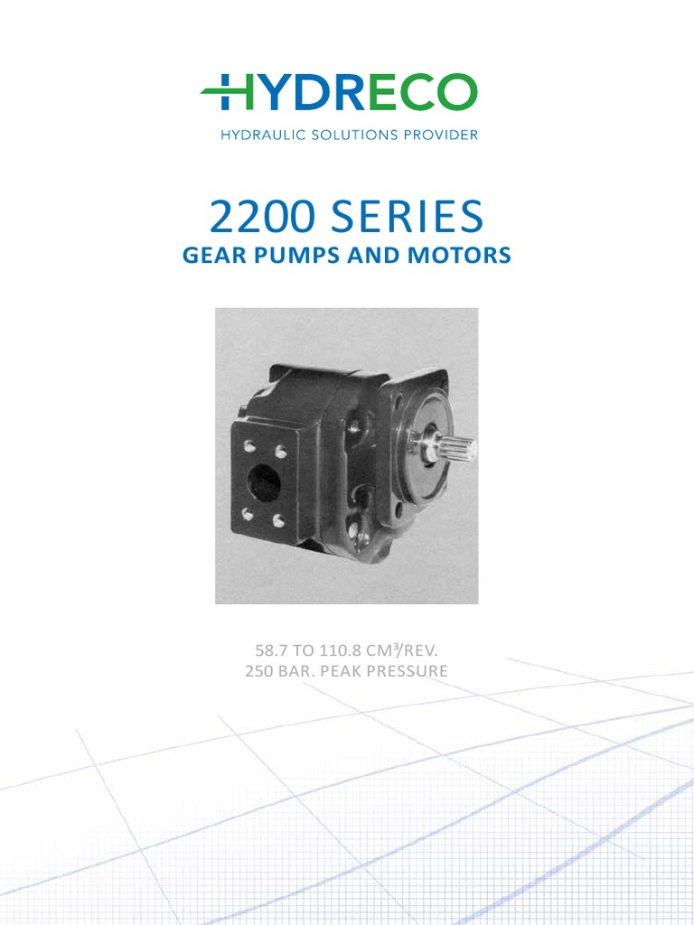 2200 SERIES: Gear Pumps and Motors | PDF | Pump | Viscosity