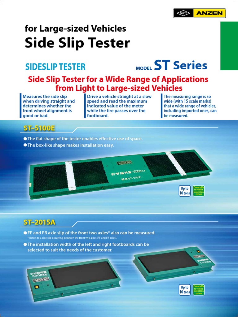 Side Slip Tester: Series | PDF | Manufactured Goods | Vehicles