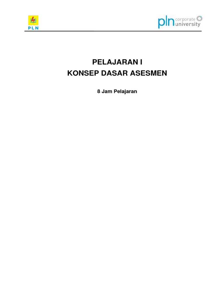 Pelajaran I Konsep Dasar Asesmen | PDF