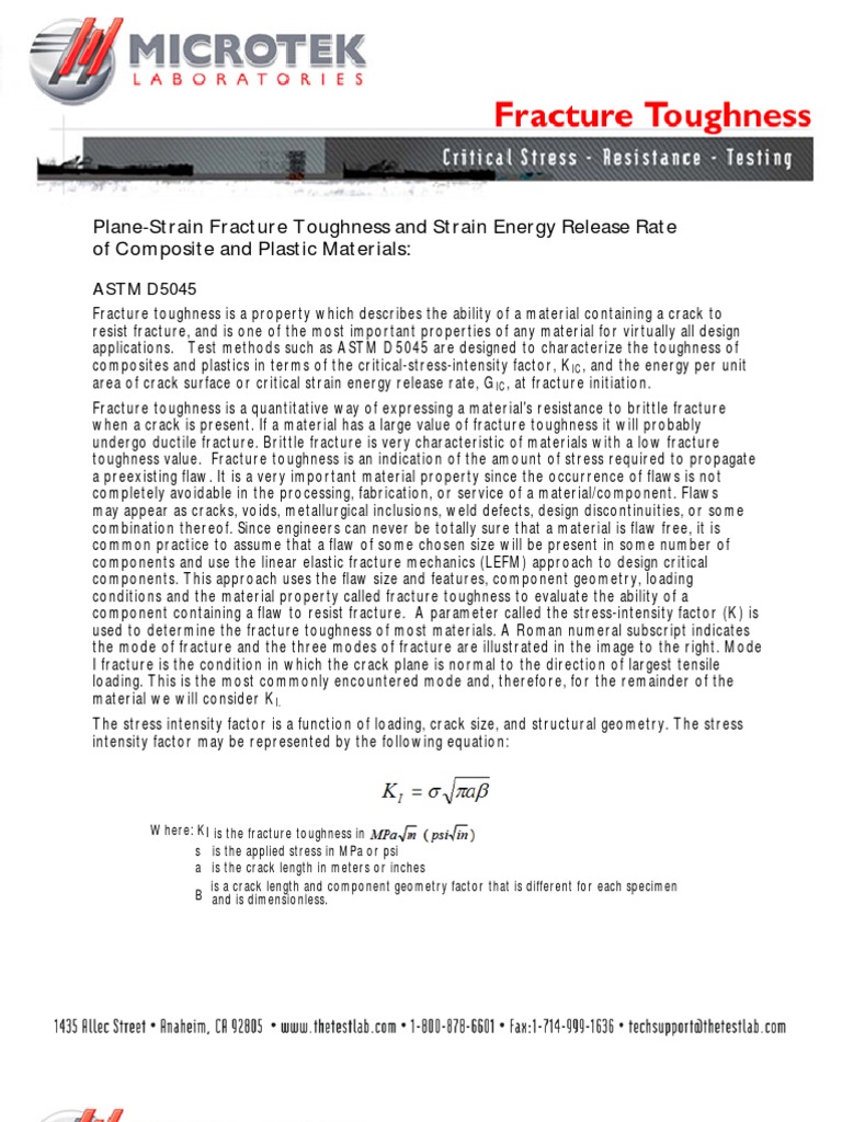 Plane-Strain Fracture Toughness Testing | PDF | Fracture Mechanics ...