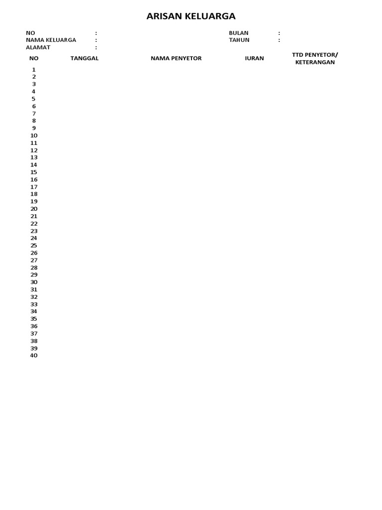 Arisan Keluarga | PDF
