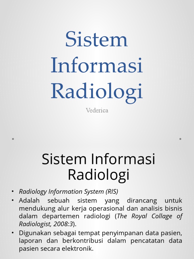 Sistem Informasi Radiologi | PDF