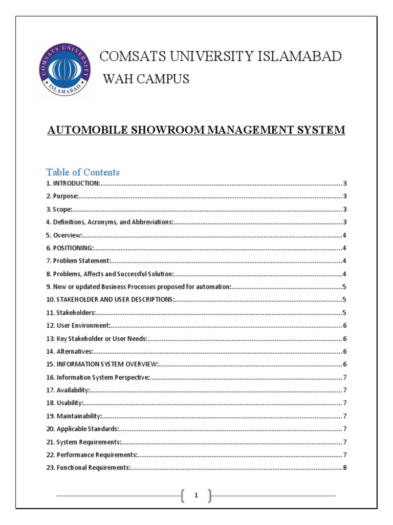 Automobile Showroom Management System | PDF | Databases | Operating System