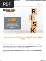 Cómo Hacer Un AMEF Paso A Paso + Ejemplo Práctico Con EXCEL | PDF