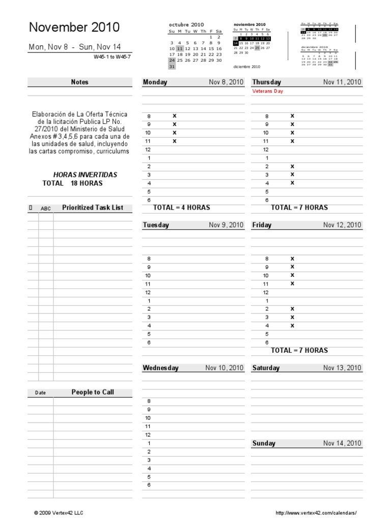 Weekly Planner | PDF | Semana laboral y fin de semana | Observancias