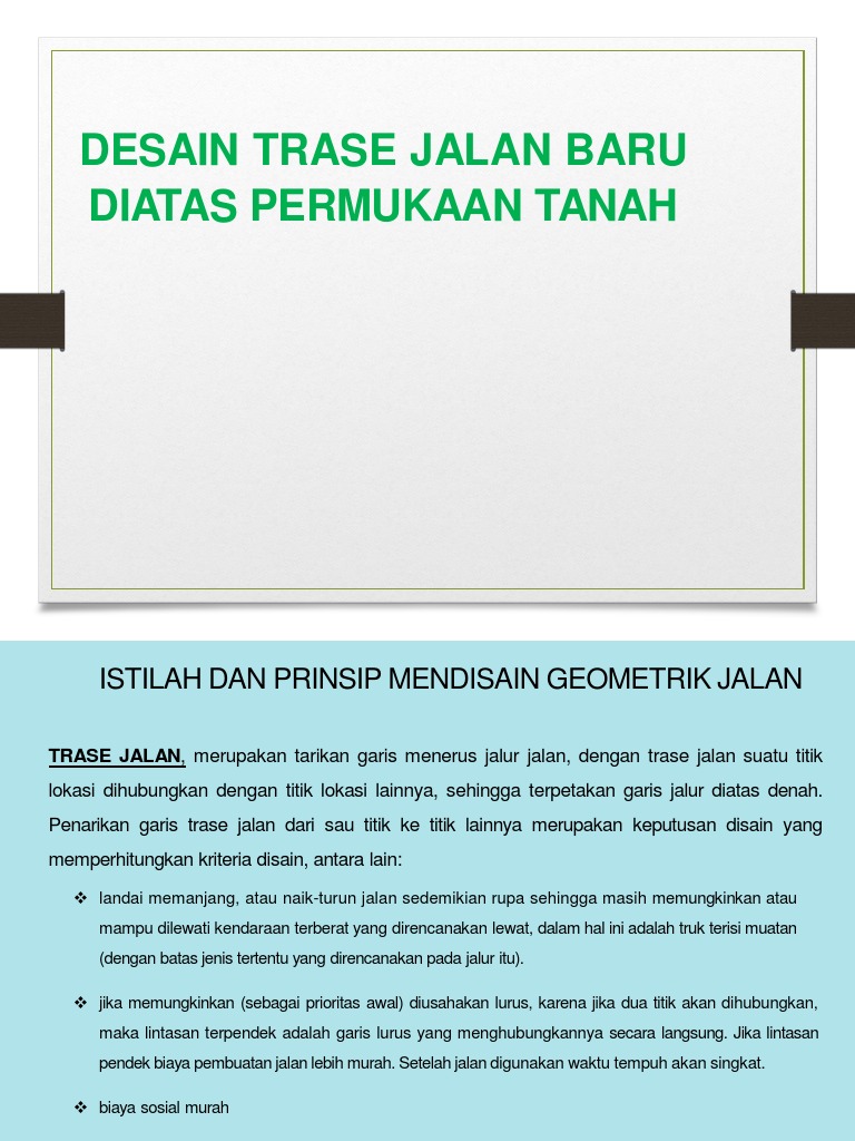 Desain Trase Jalan | PDF