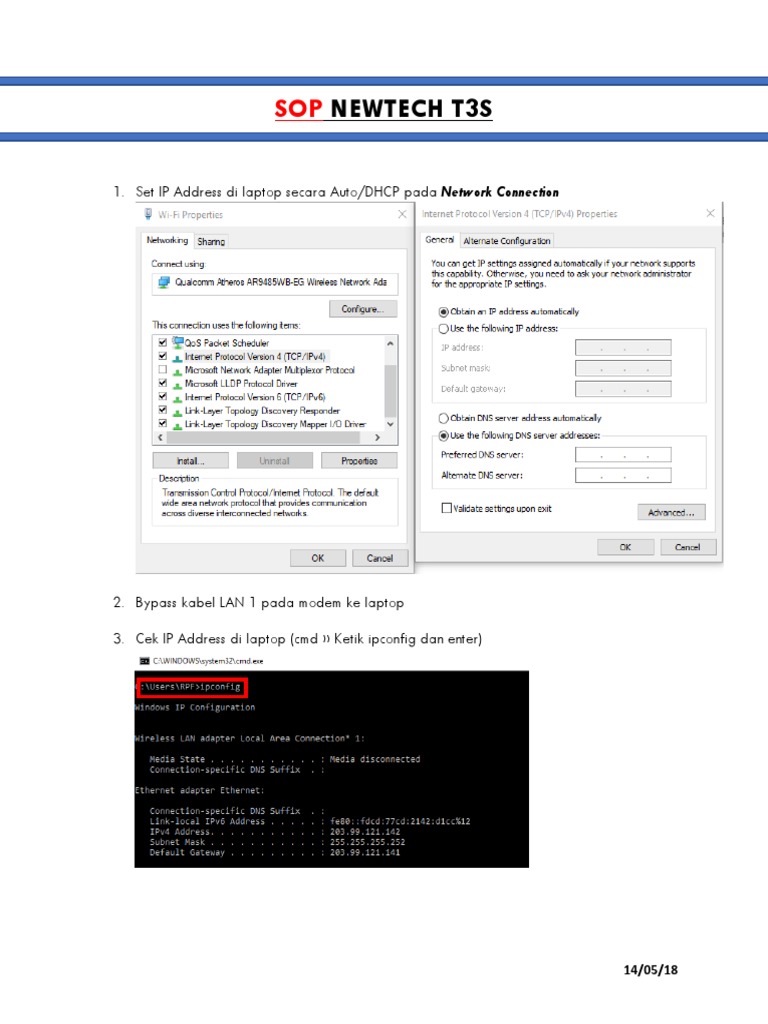 Sop Modem Newtec M200 | PDF