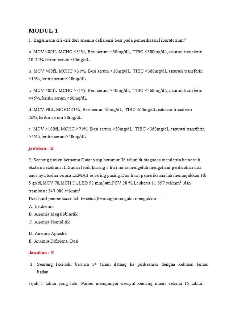 Studi Kasus Anemia | PDF
