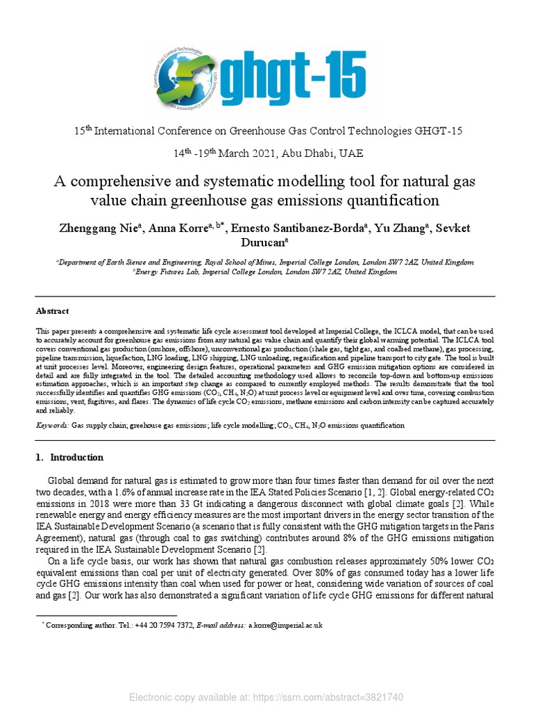 A Comprehensive and Systematic Modelling Tool For Natural Gas Value ...