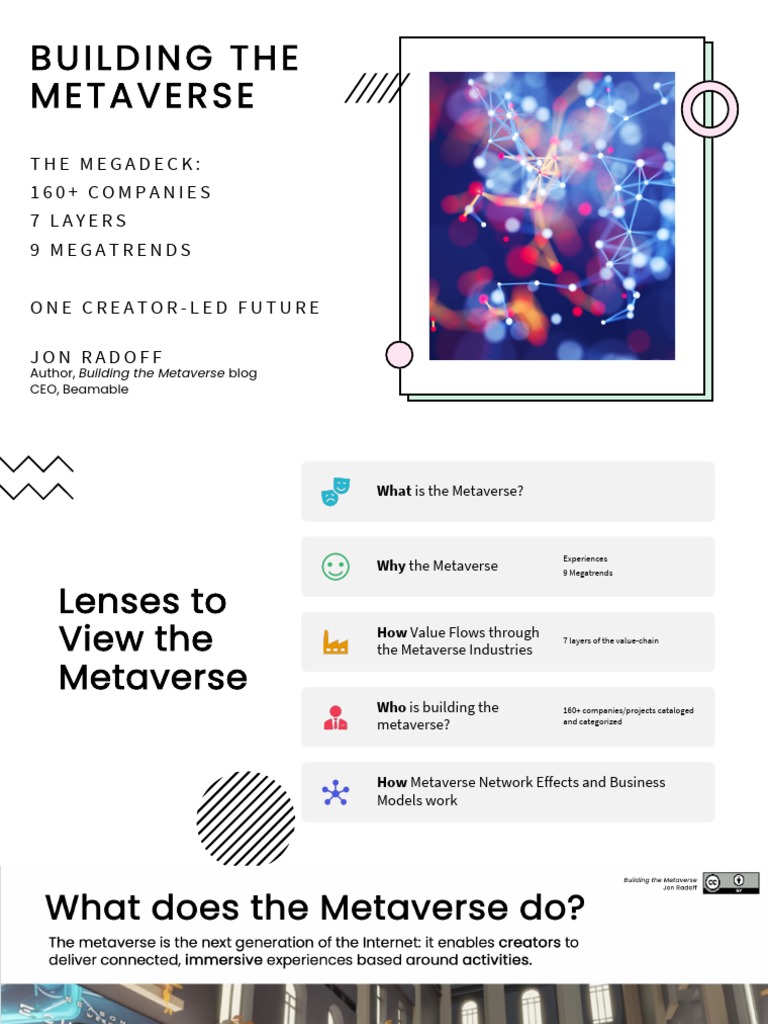 Building The Metaverse: The Megadeck: 160+ Companies 7 Layers 9 ...