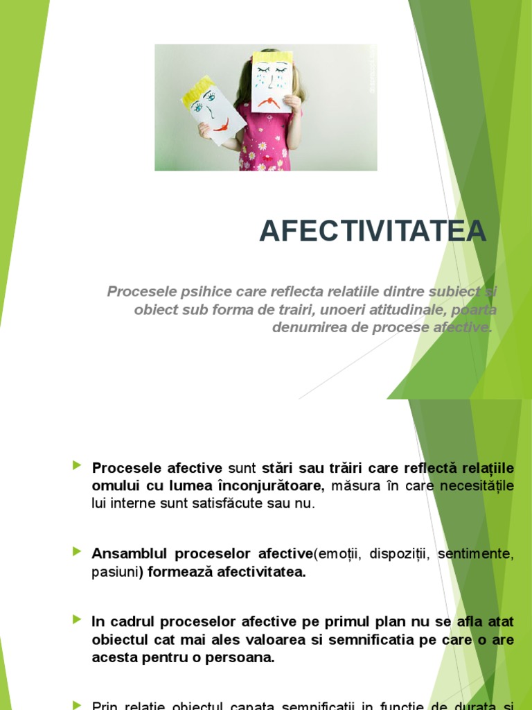 Afectivitatea - Prezentare Psiho | PDF