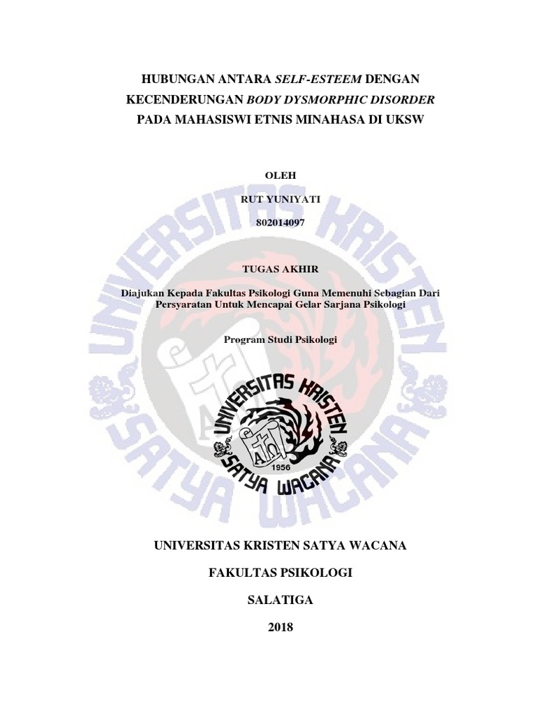 Contoh Penelitian BDD Dan Self Esteem | PDF