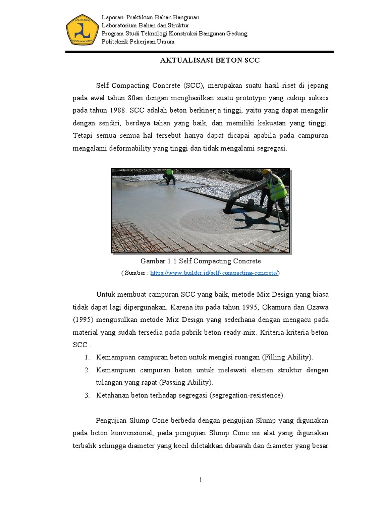 Aktualisasi Beton SCC | PDF
