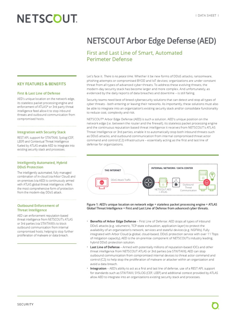 NETSCOUT Arbor Edge Defense | Download Free PDF | Transport Layer ...