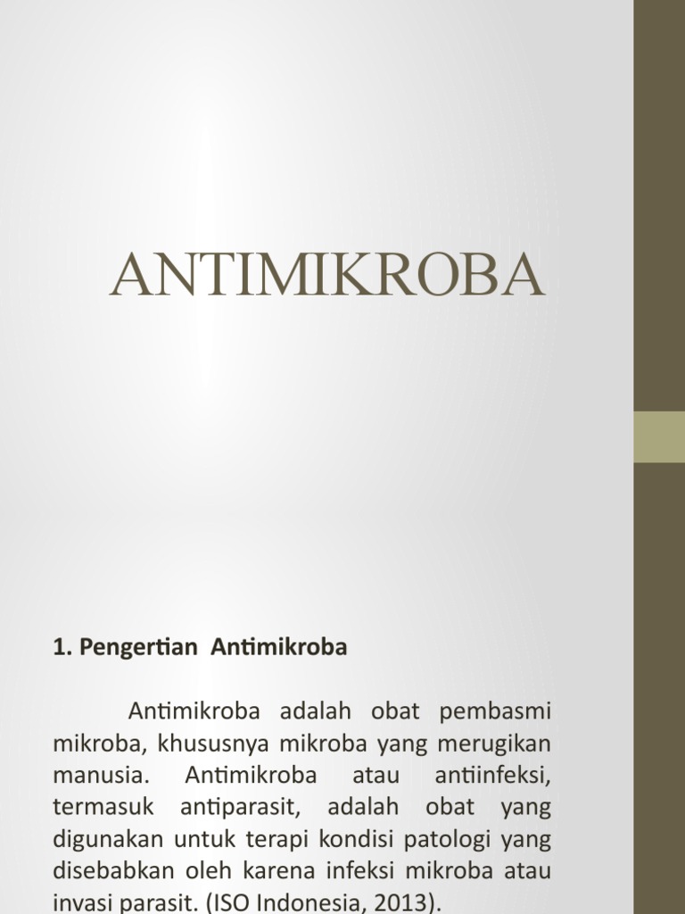 Pengertian dan Jenis Antimikroba | PDF