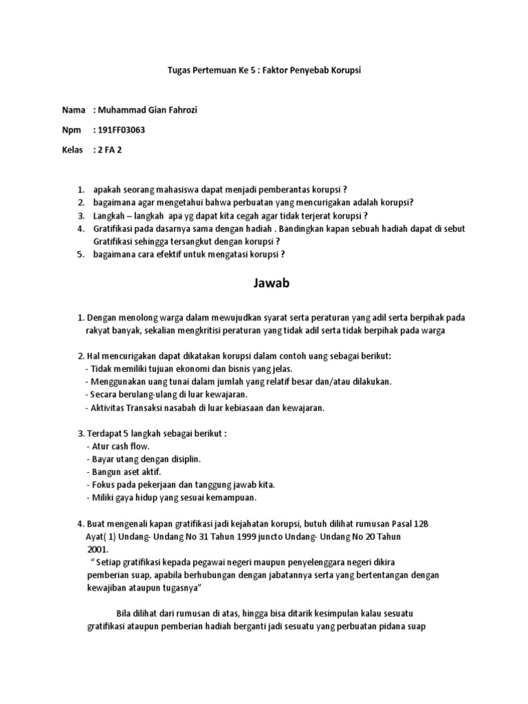 191FF03063 - 2FA2 - Muhammad Gian Fahrozi - Tugas Pertemuan 5 KWN Dan ...