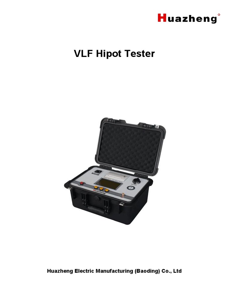 VLF Hipot Tester Operation Manual | PDF | Mains Electricity | Fuse ...