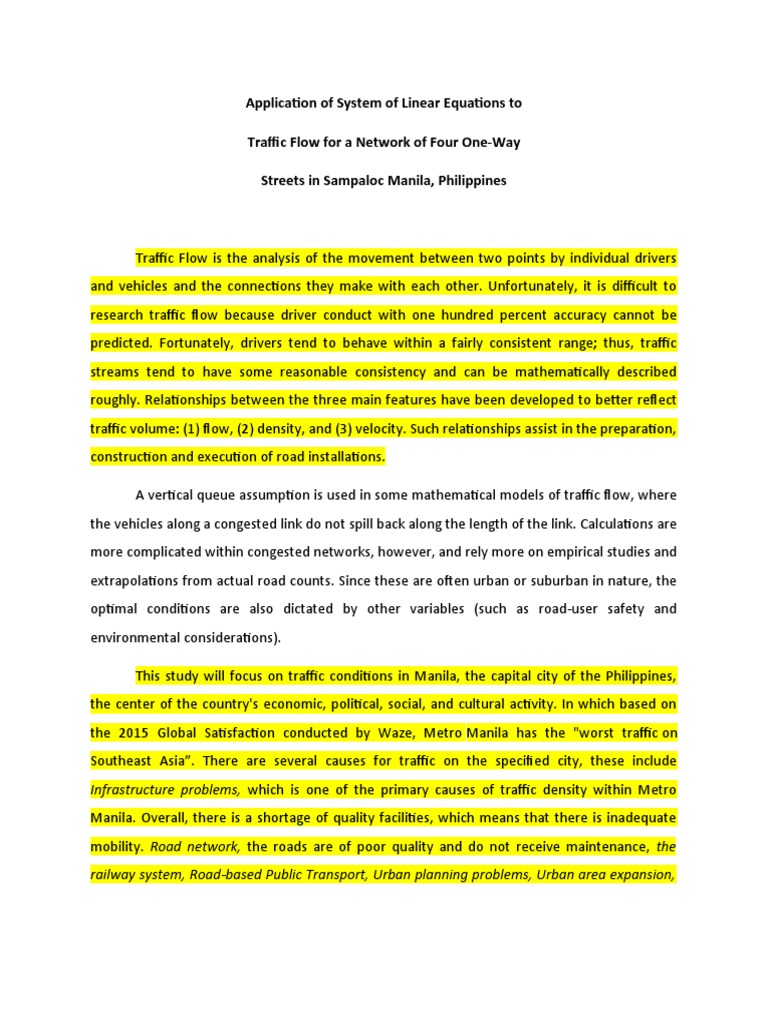 Application of System of Linear Equations With Recommendations 1 | PDF ...