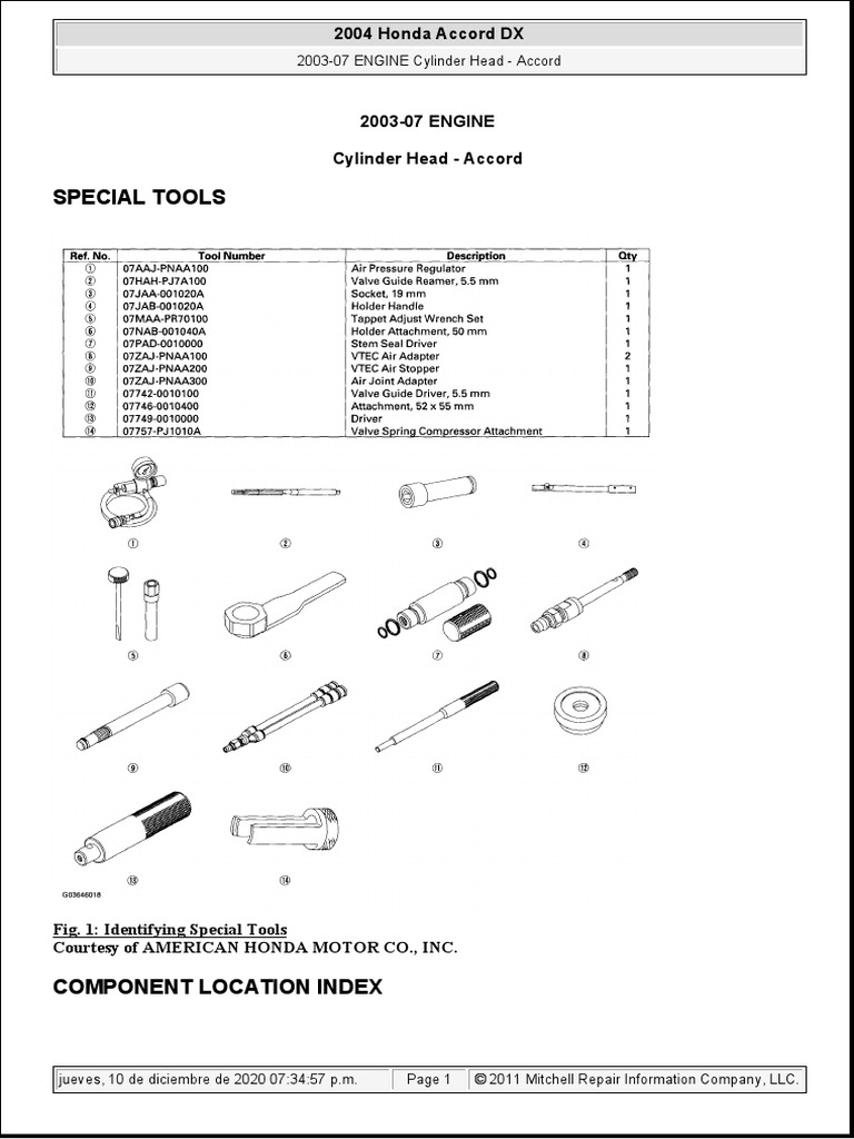 Honda Acord 2.4 2003-2007 Manual de Taller | PDF | Ignition System ...