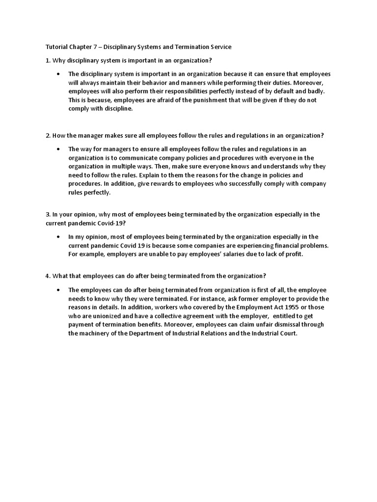 Tutorial Chapter 7 (Mgt340) | PDF