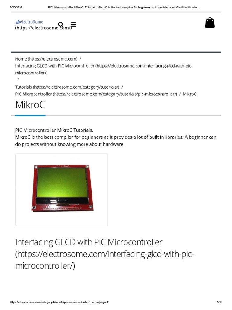 PIC Microcontroller MikroC Tutorials PDF | PDF | Microcontroller | Arduino