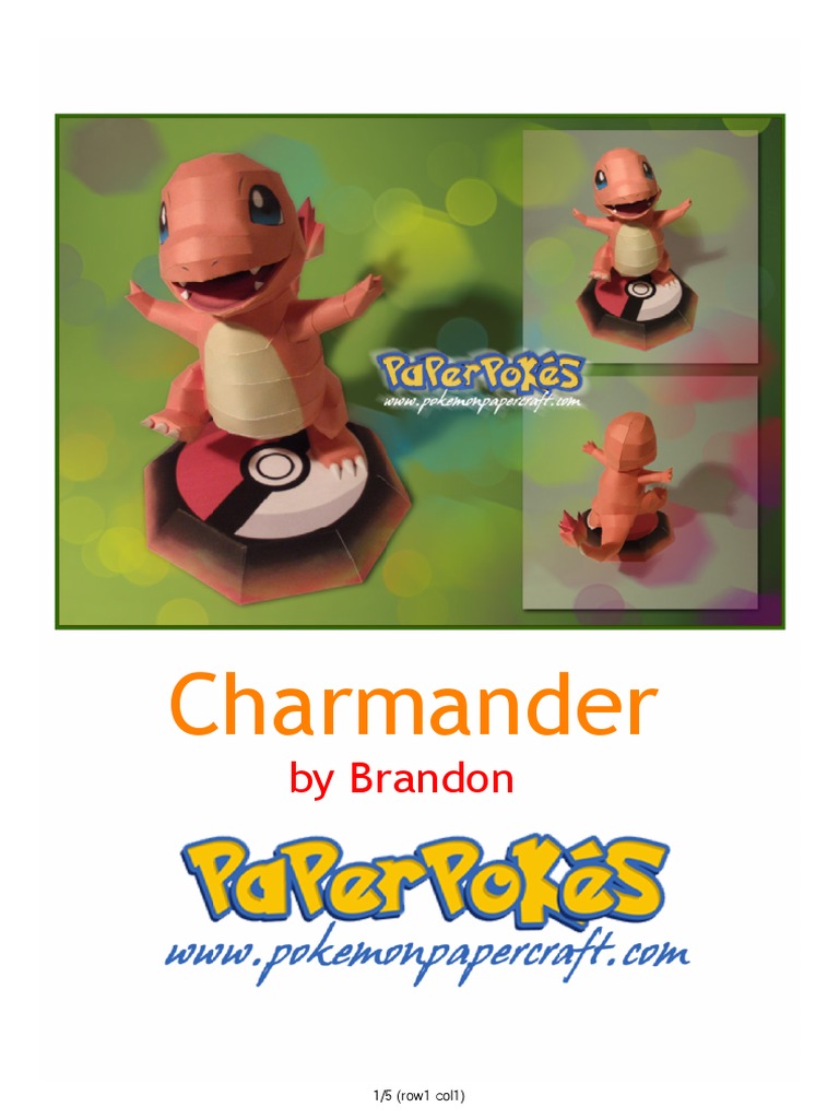 Charmander A4 Shiny Lined | PDF