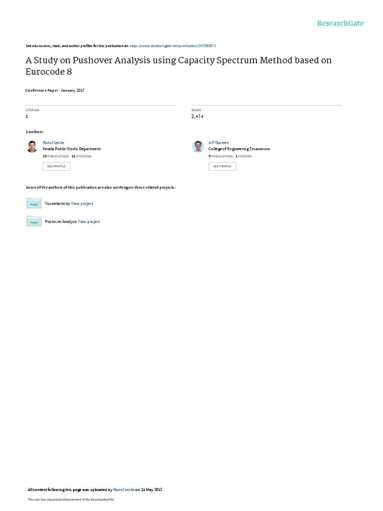 A Study On Pushover Analysis Using Capacity Spectrum Method Based On ...