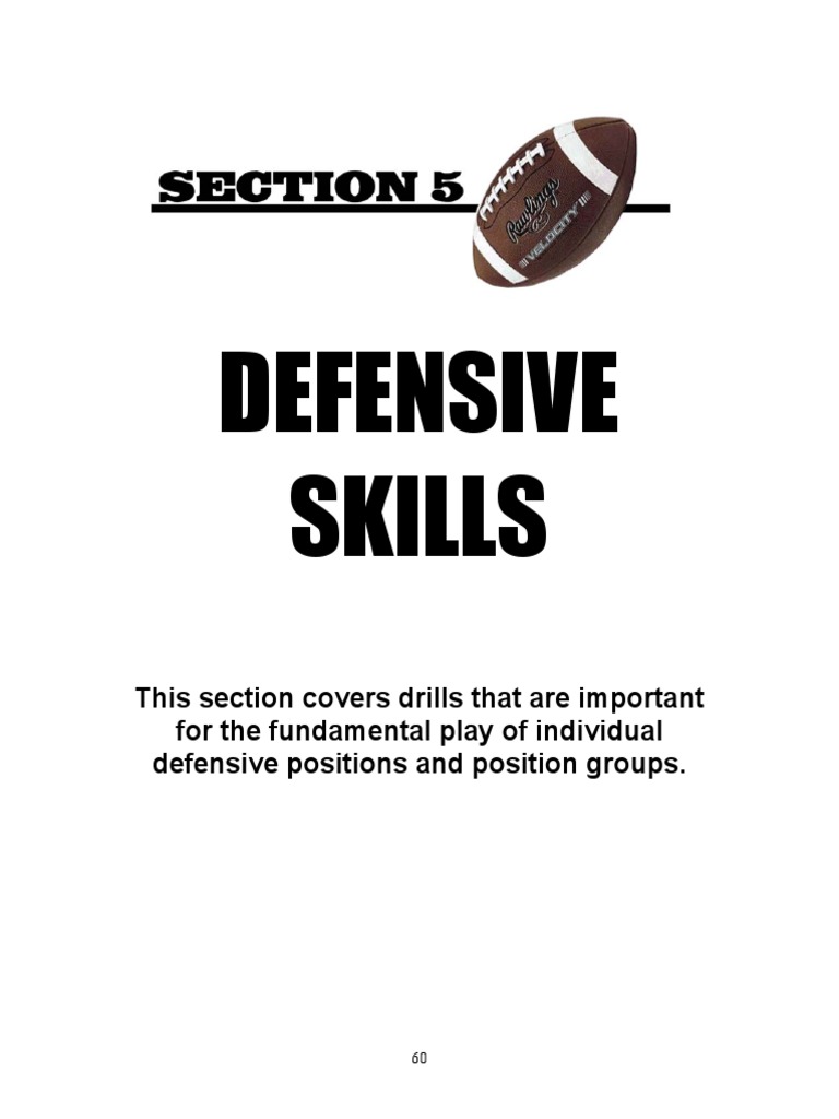 Defensive Skill Drills | PDF | Quarterback | Ball Games