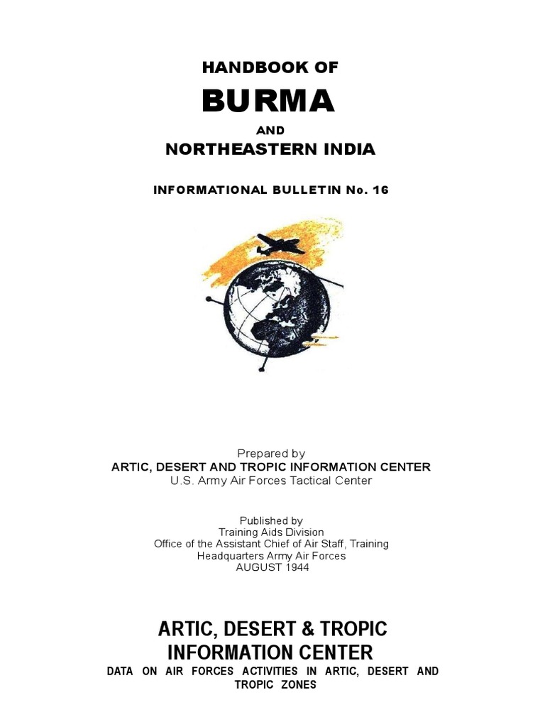 Handbook of Burma and Northeastern India - USAAF - CBI Theater of World ...
