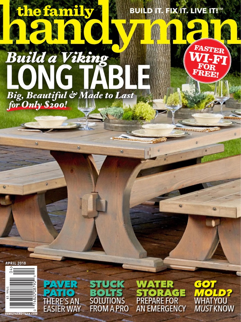 The Family Handyman - Build A Viking Long Table | PDF | Chair | Mold