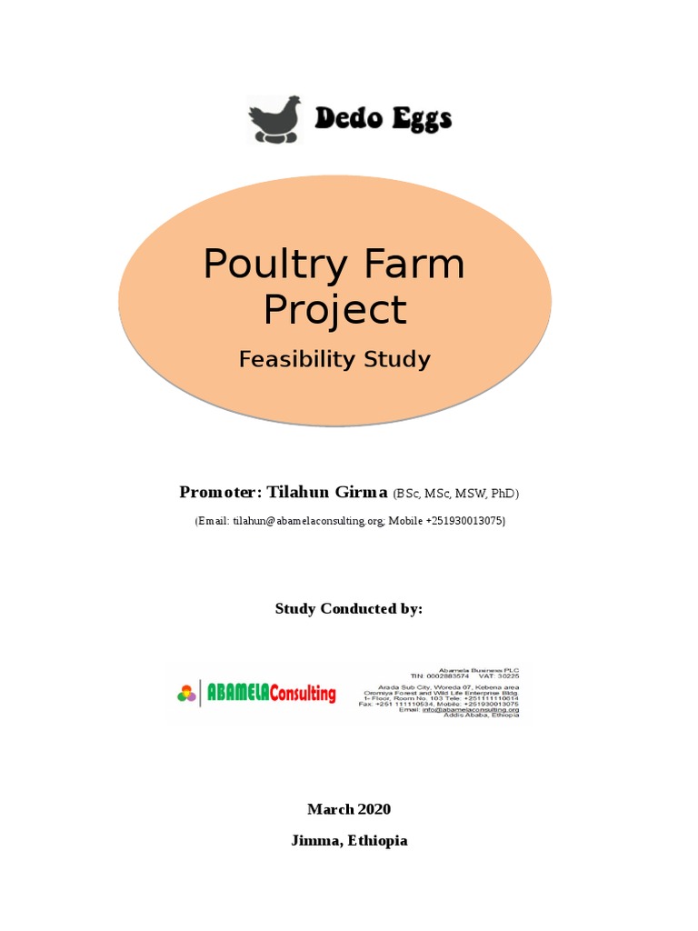 Poultry Farm Project: Feasibility Study | PDF | Animal Feed | Nutrients