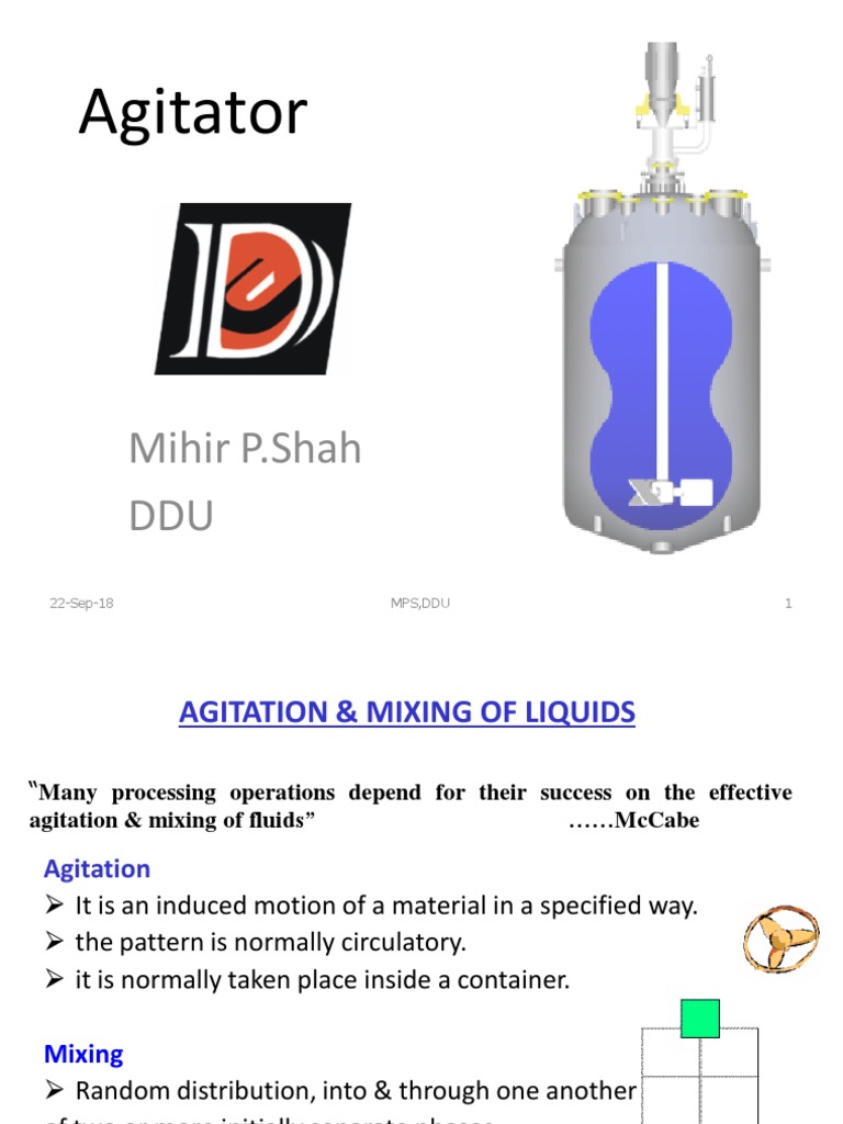 14 Agitator | PDF | Propeller | Transmission (Mechanics)