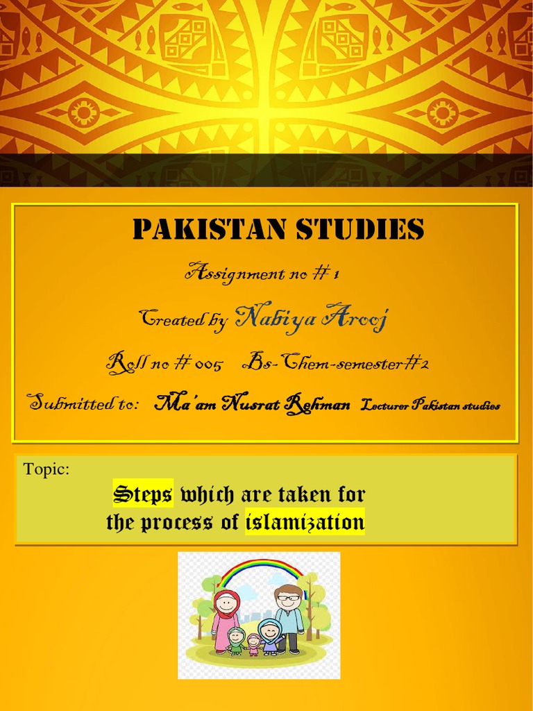 Steps Taken by The Government For The Process of Islamization | PDF ...