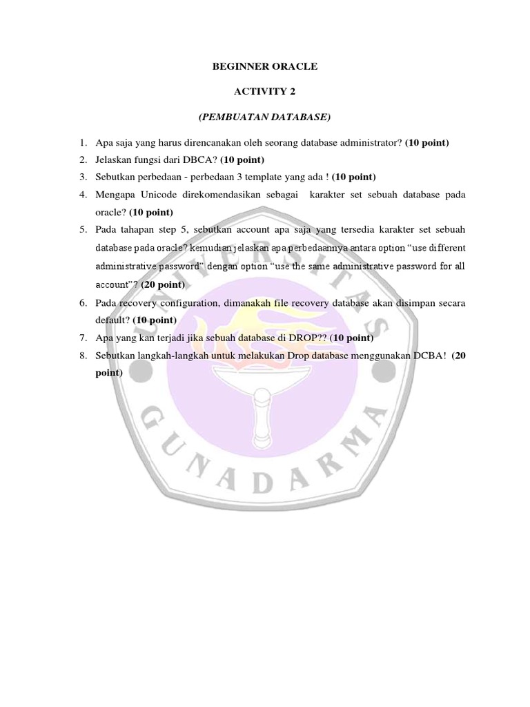 B Oracle Act2 Pdf