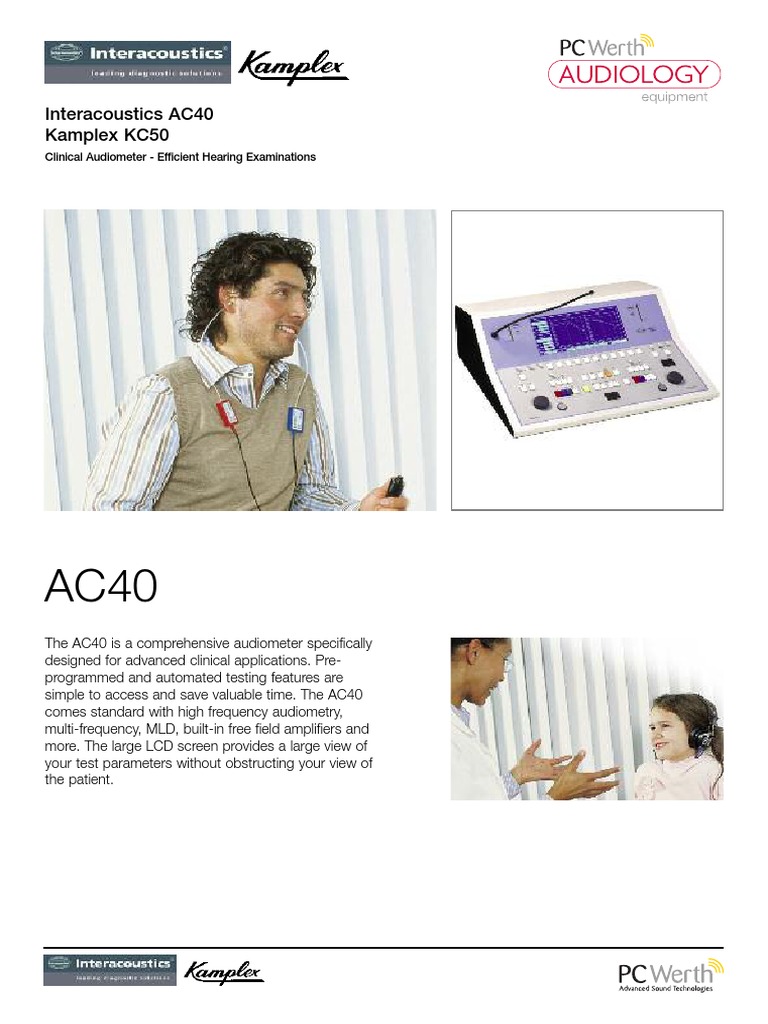 Audiómetro Kamplex AC40 | PDF | Microphone | Headphones