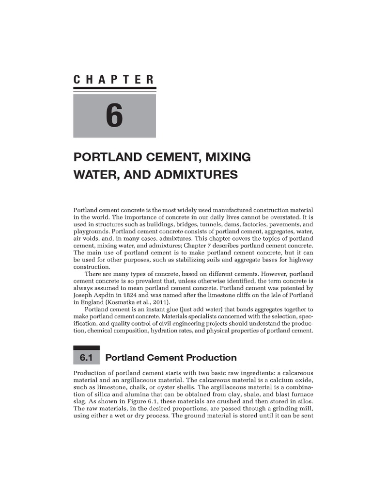 6.1 Portland Cement Production | PDF | Cement | Concrete