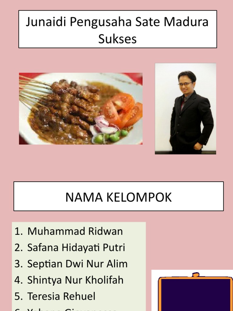 Kisah Sukses Junaidi Pengusaha Sate | PDF