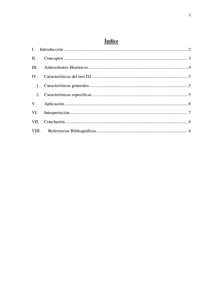 Características y Aplicación del Test D2 | PDF | Atención | Sicología