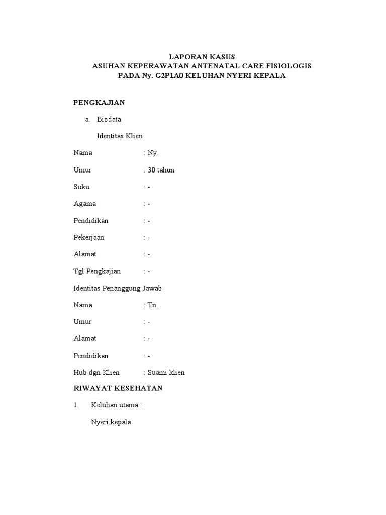 Laporan Kasus Anc | PDF