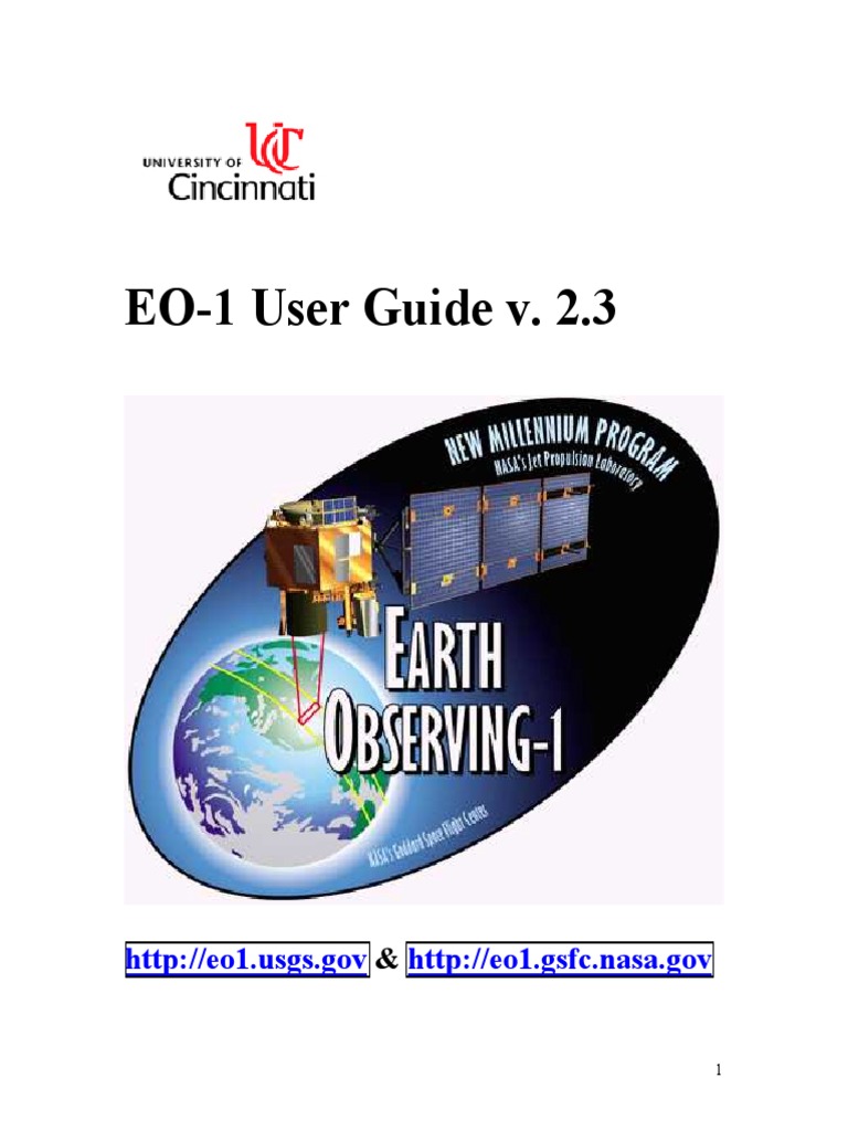 EO-1 User Guide v. 2.3 | PDF | Infrared | Computing And Information ...