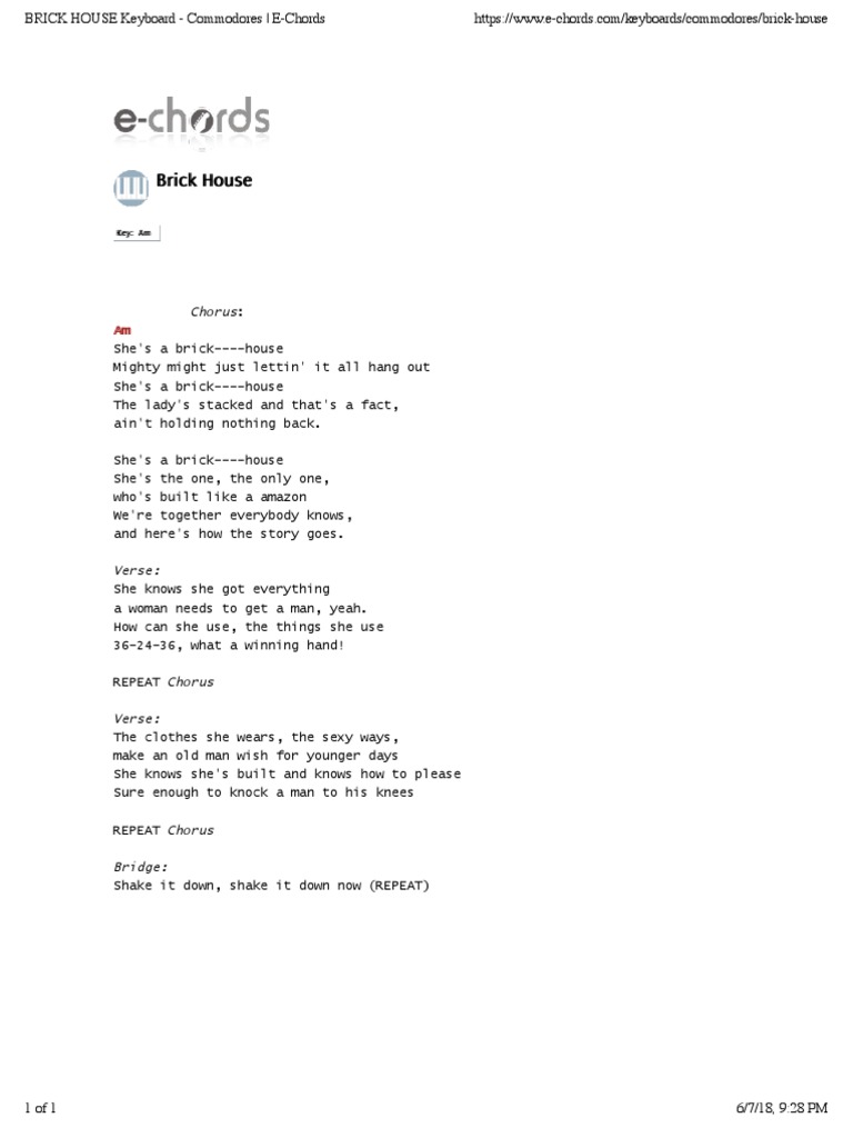 Brick House | PDF