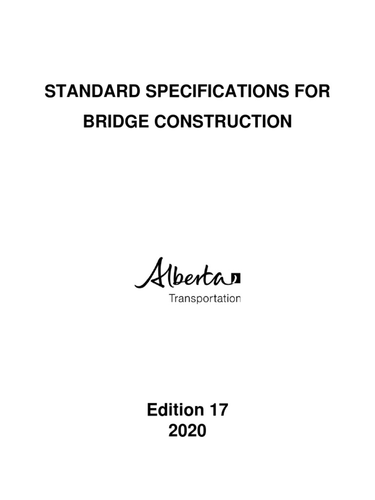 Alberta Specification For Bridge Construction | PDF | Deep Foundation ...