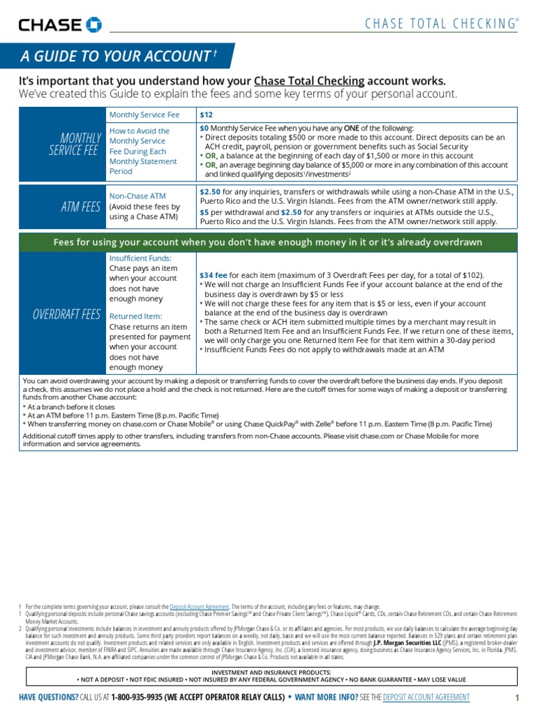 A Guide To Your Account: Monthly Service Fee | PDF | Overdraft | Transaction Account