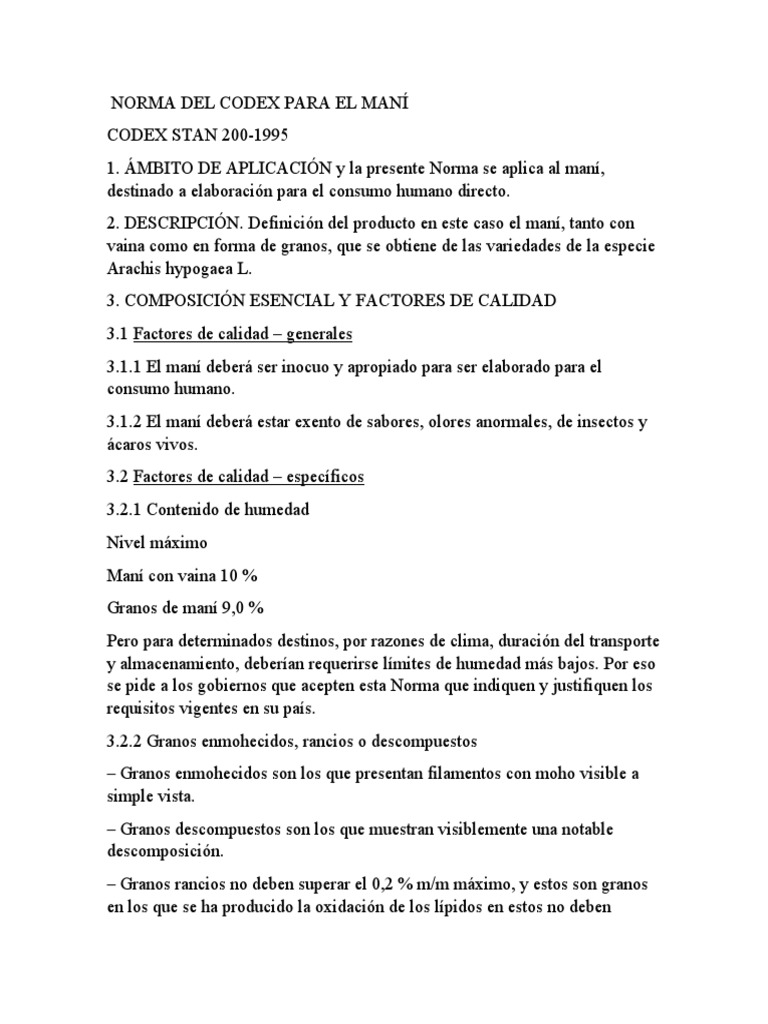 Codex Maní | PDF | Miseria | Seguridad alimenticia