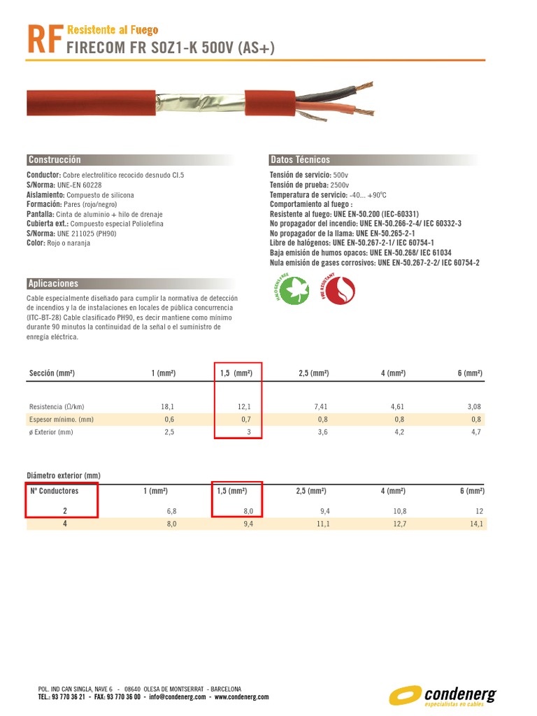 0804-WHS-101.13 - Cable Lazo Firecom FR S0Z1-K 500V (As+) | PDF ...