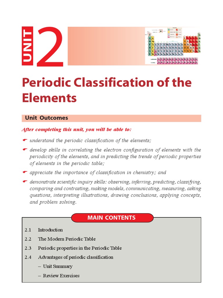 Grade 9 Unit 2 | PDF | Periodic Table | Ion