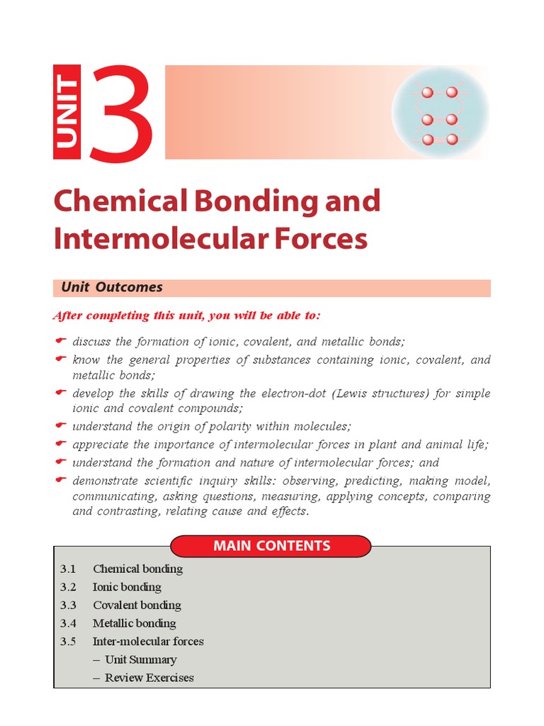Grade 9 Unit 3 | PDF | Chemical Bond | Ion