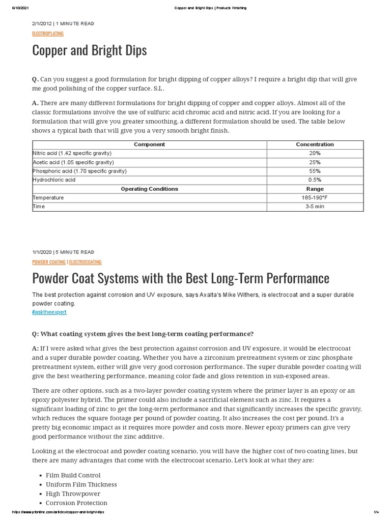Electroplating & Coating Insights | PDF | Epoxy | Corrosion