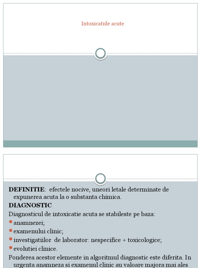Intoxicatii Acute | PDF